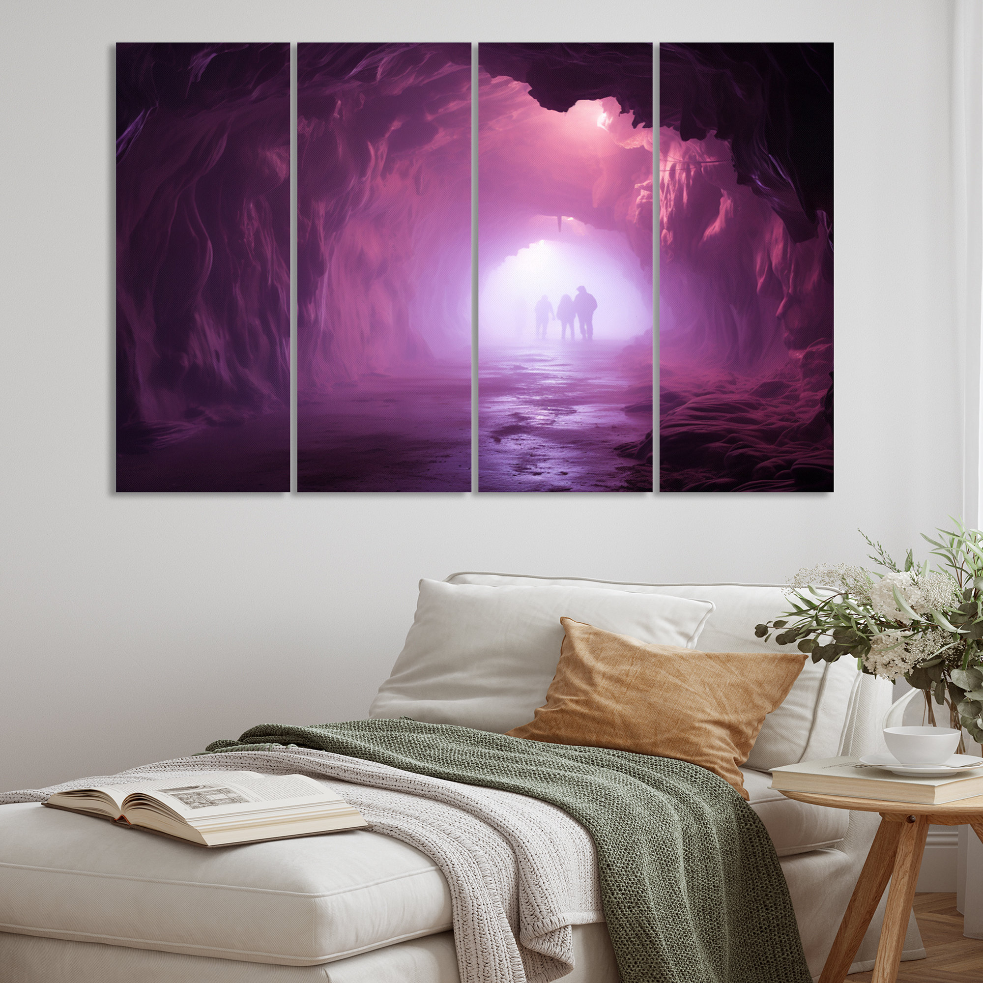 Latitude Run® Purple Tunnel Misty Soft Purple And Foggy Grays - Tunnels Metal Wall Decor Set ...